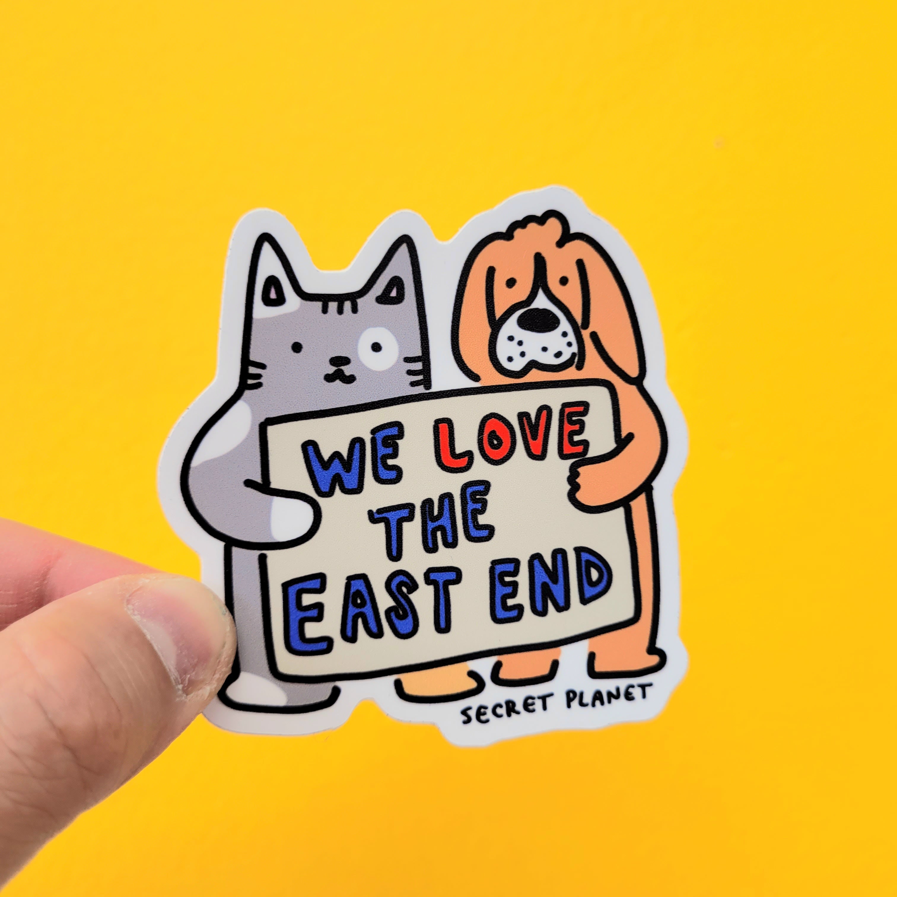 We Love the East End! Vinyl Sticker – Secret Planet