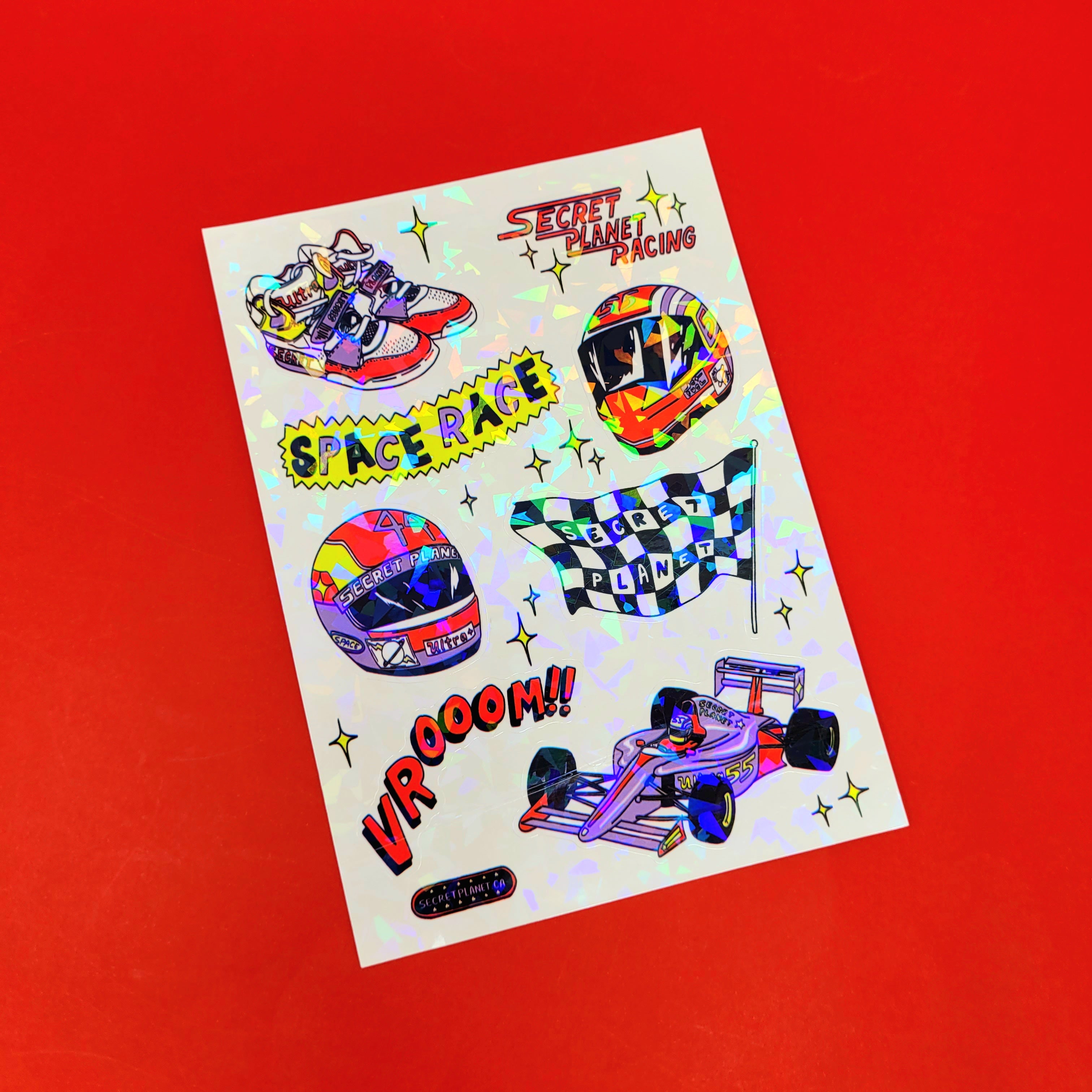 Formula 1 Space Race Sticker Sheet – Secret Planet