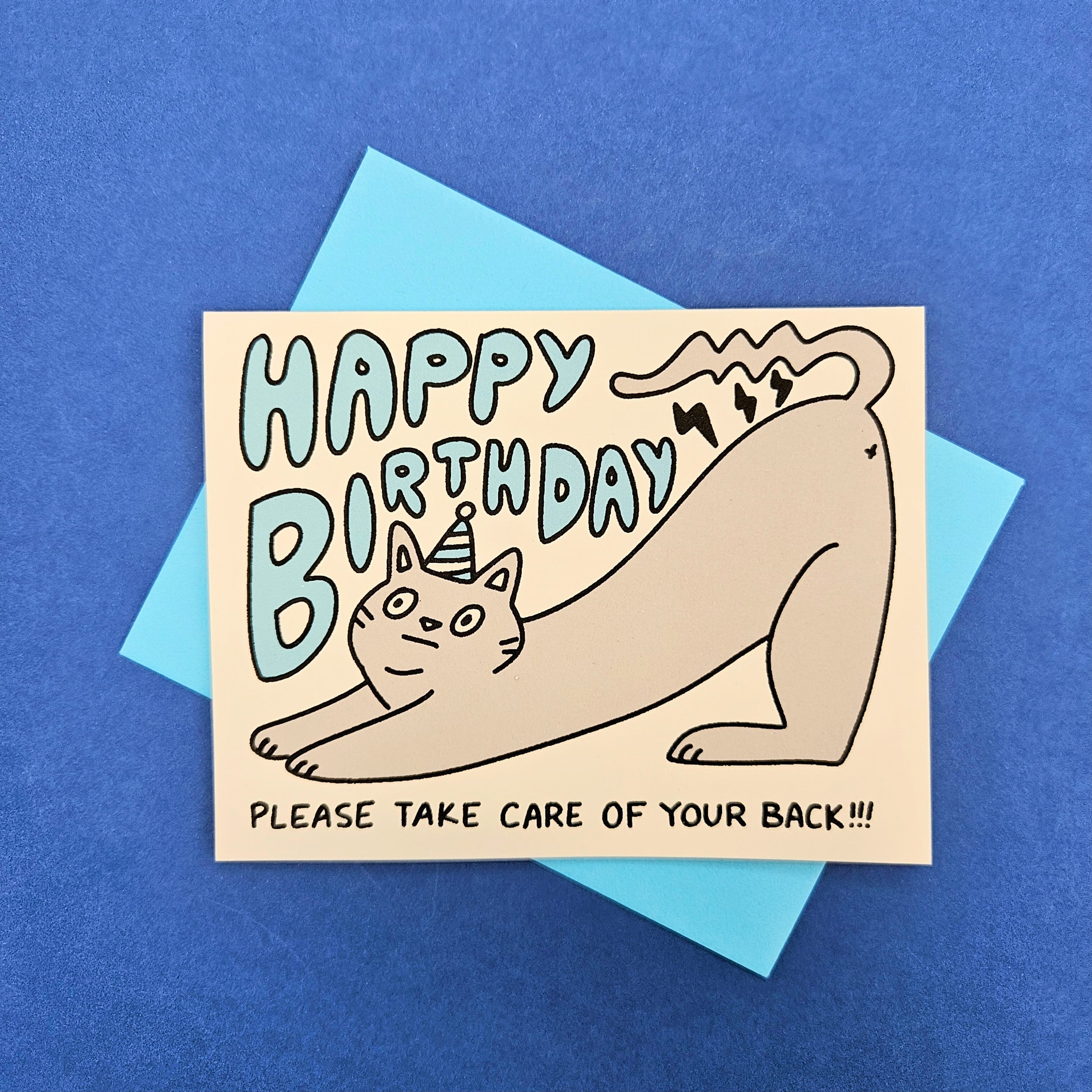 Take Care of Your Back Birthday Greeting Card – Secret Planet