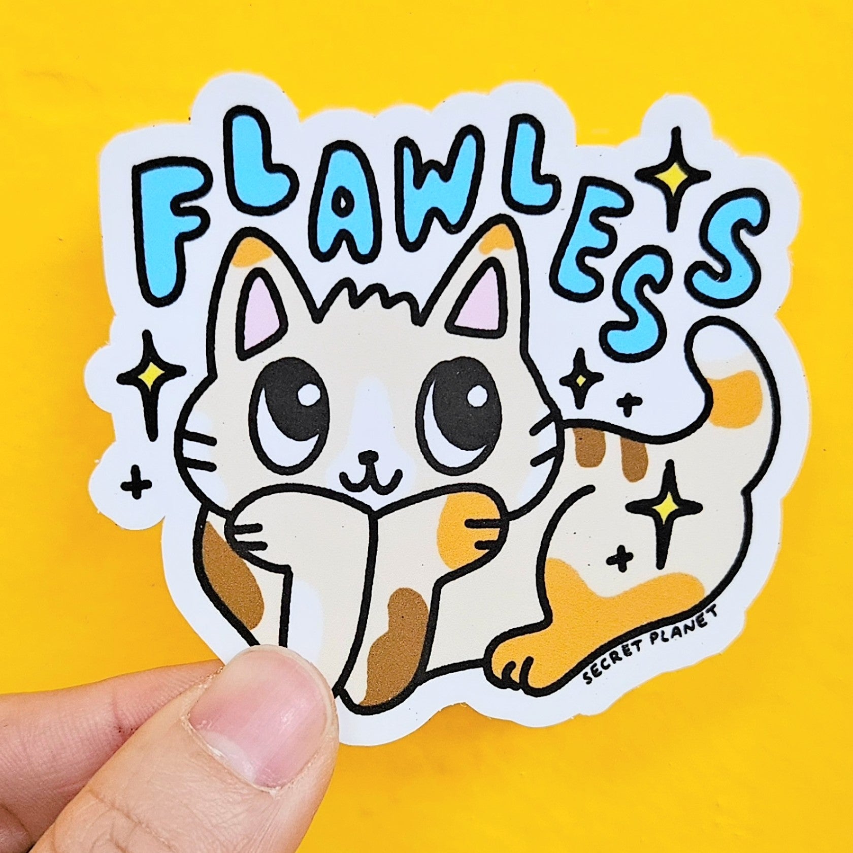 Flawless Cat Vinyl Sticker – Secret Planet