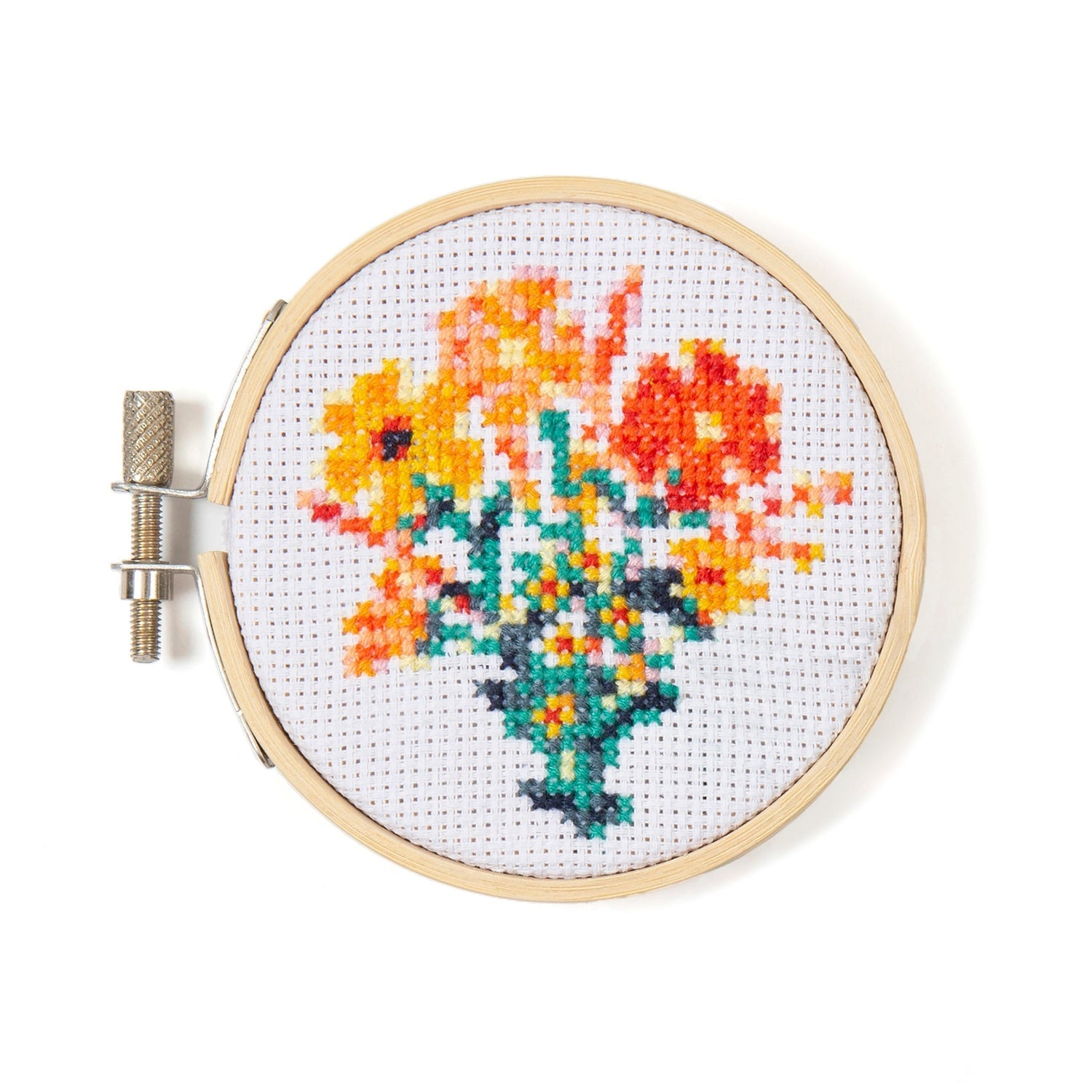 Flowers Mini Cross Stitch Embroidery Kit – Secret Planet