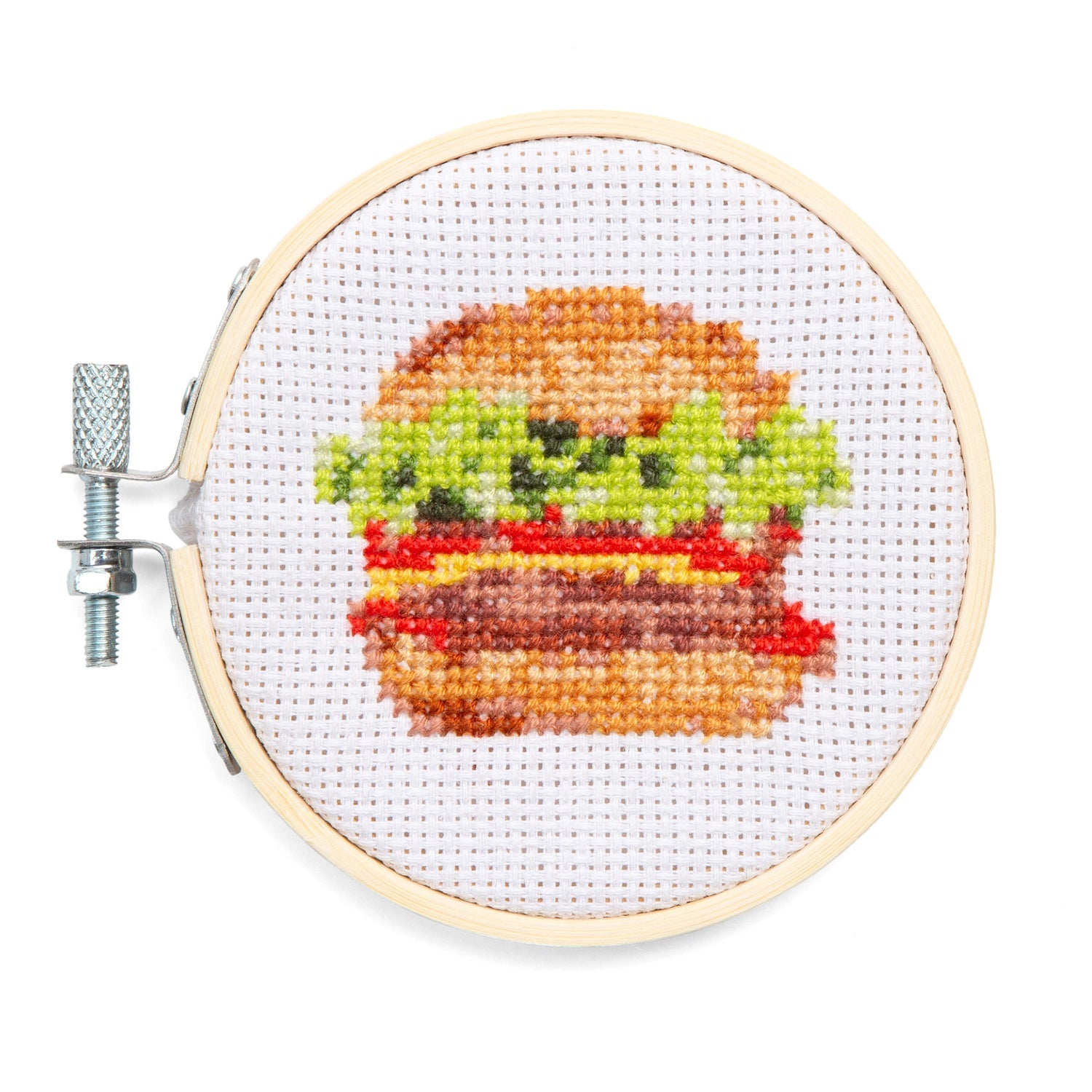 Burger Mini Cross Embroidery Kit – Secret Planet