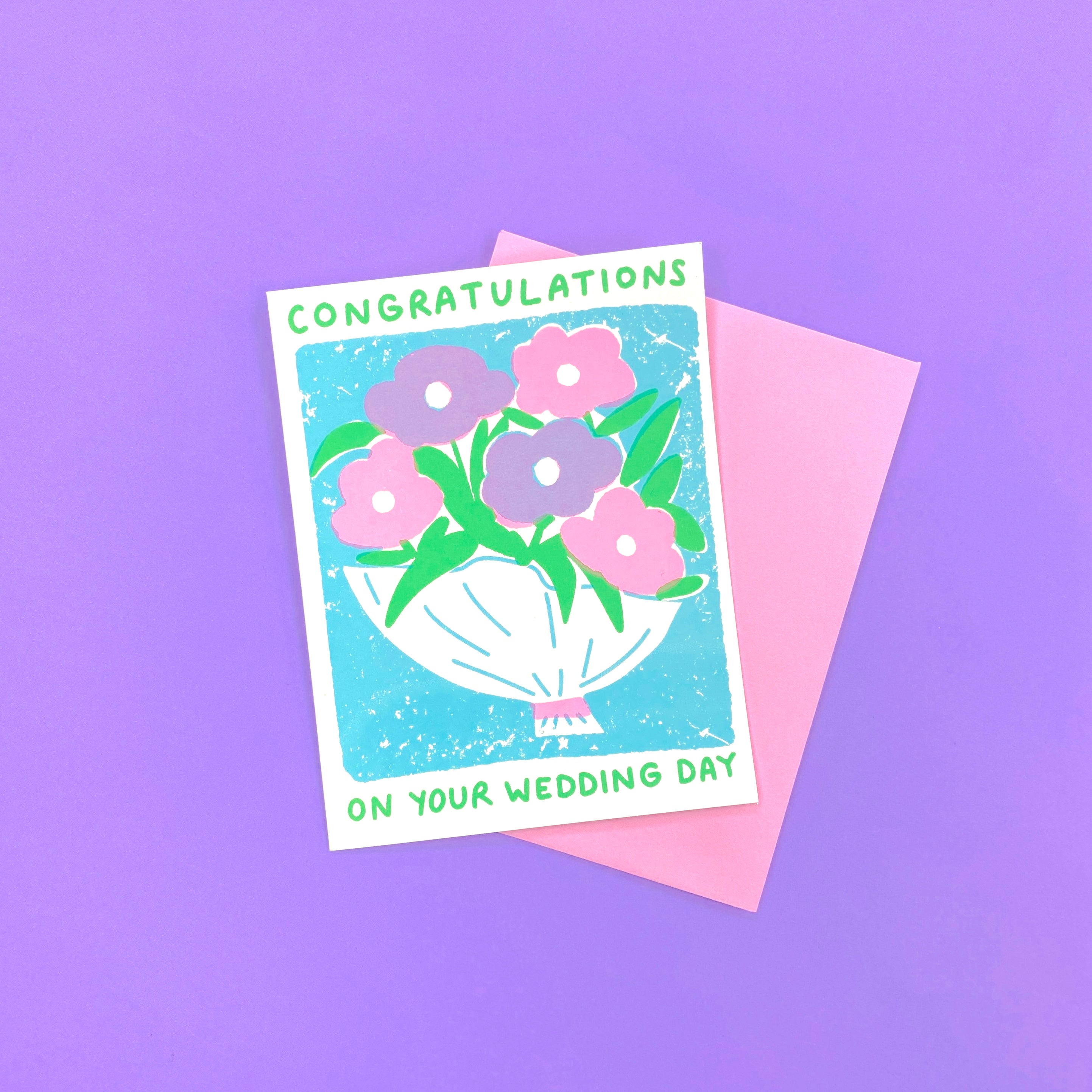 Congratulations On Your Wedding Day Greeting Card – Secret Planet Print ...