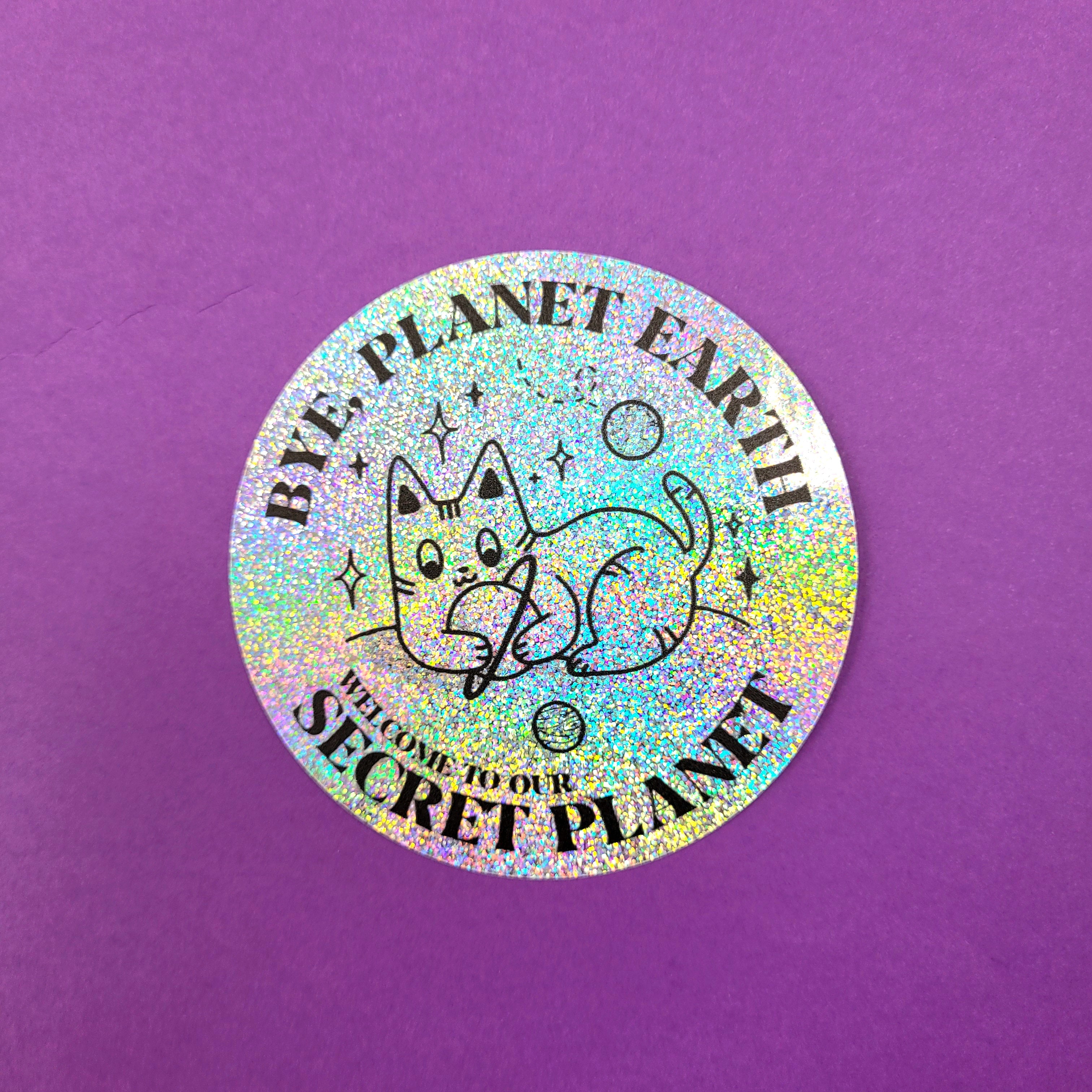 Bye, Planet Earth Vinyl Sticker – Secret Planet Print Shop