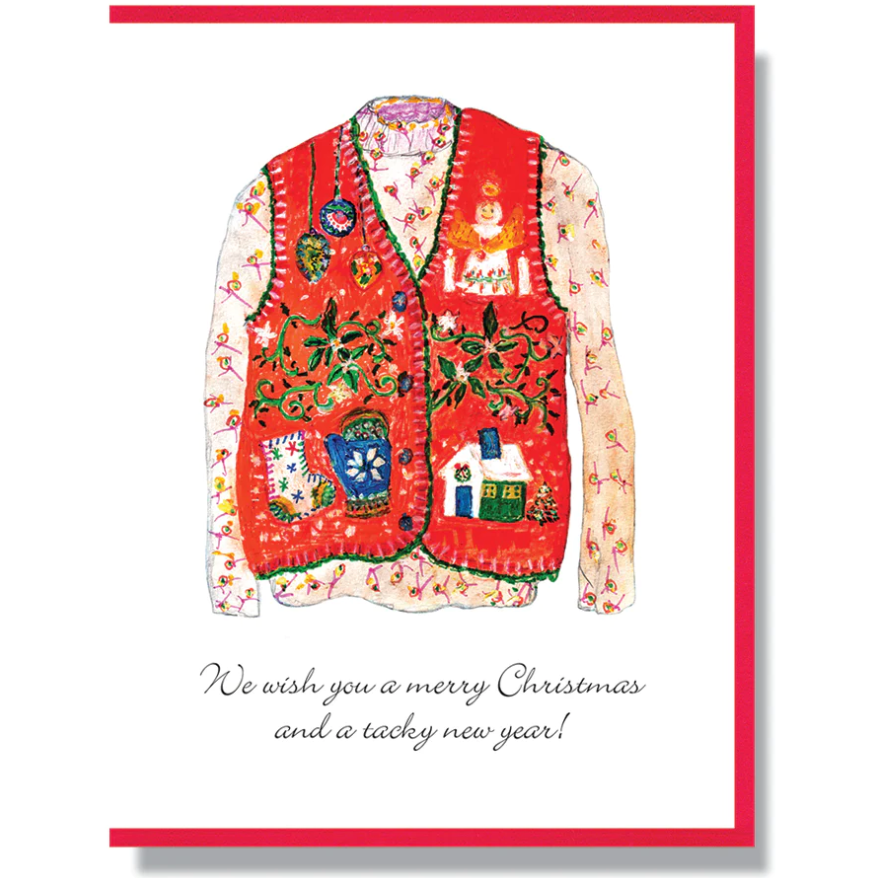 Merry X-Mas and a Tacky New Year Greeting Card – Secret Planet Print Shop